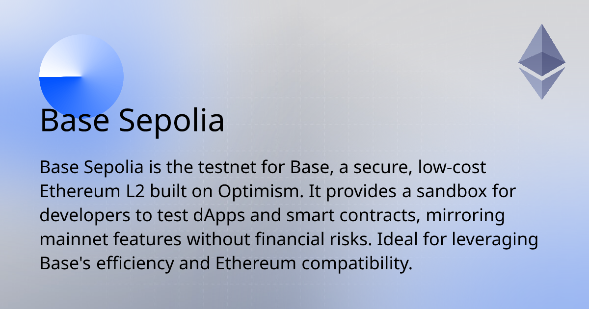 Base Sepolia Faucet - Ethereum Ecosystem