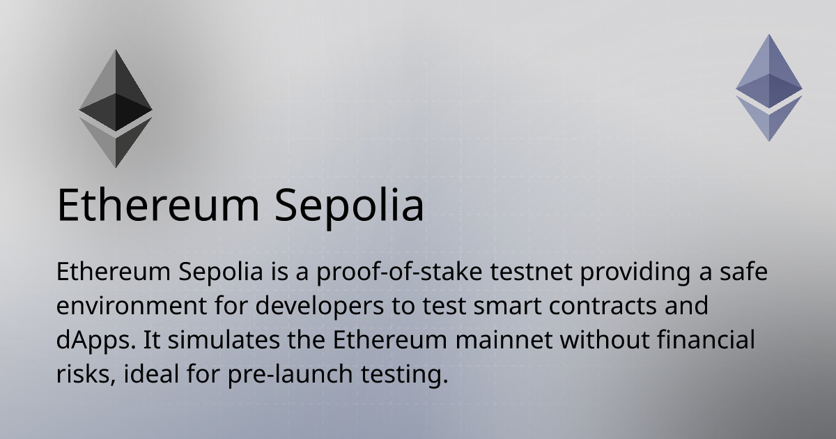 Ethereum Sepolia Faucet - Ethereum Ecosystem